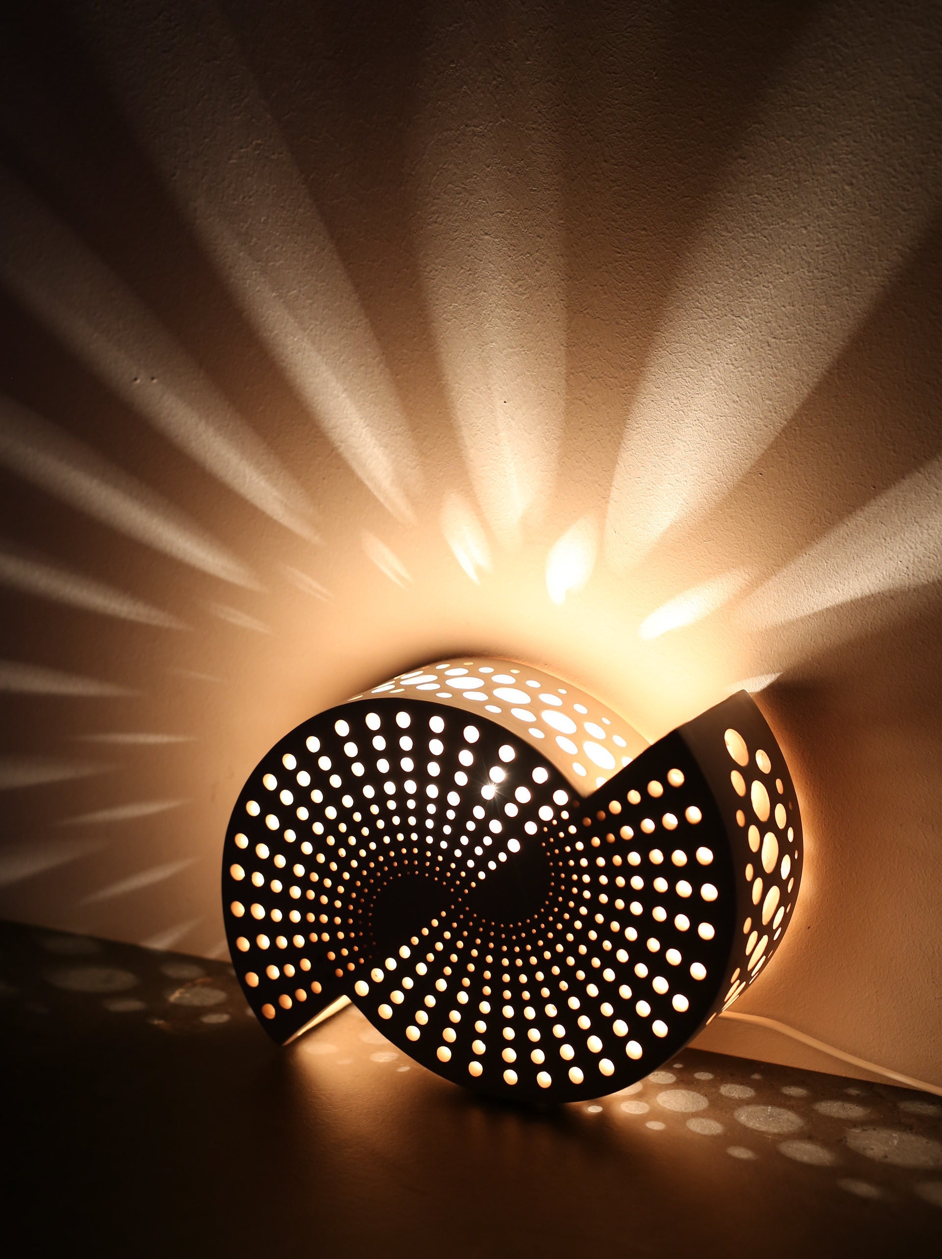 Minimalistic Ceramic Light Sculpture for Beautiful Warm | Etsy