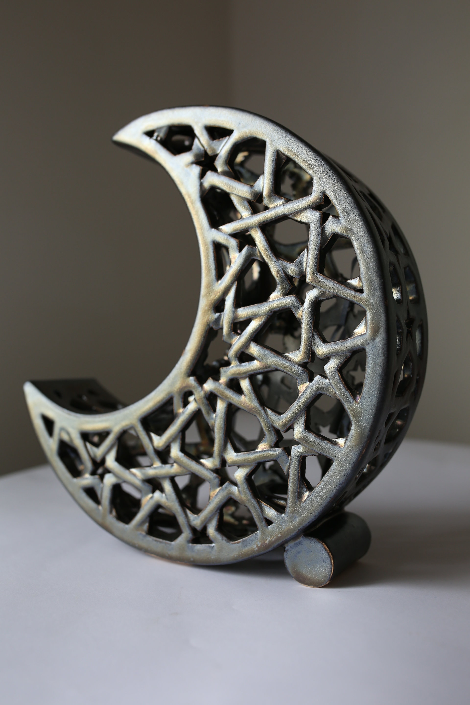Mesmerizing Moroccan Moon Light Sculpture. Glazed Ceramic Moon - Etsy UK