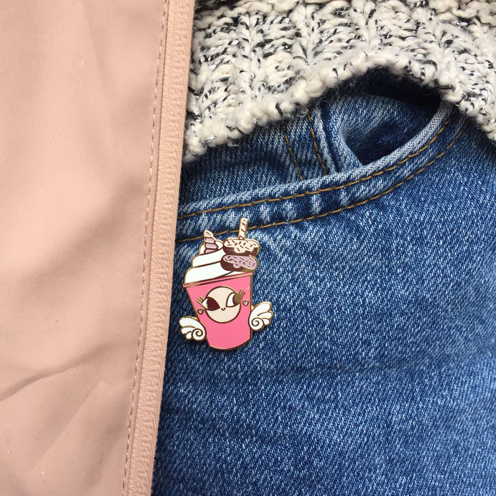 Cute Milkshake Unicorn Enamel Pin Cute Pin, Pink Pin, Pin Mignon ...