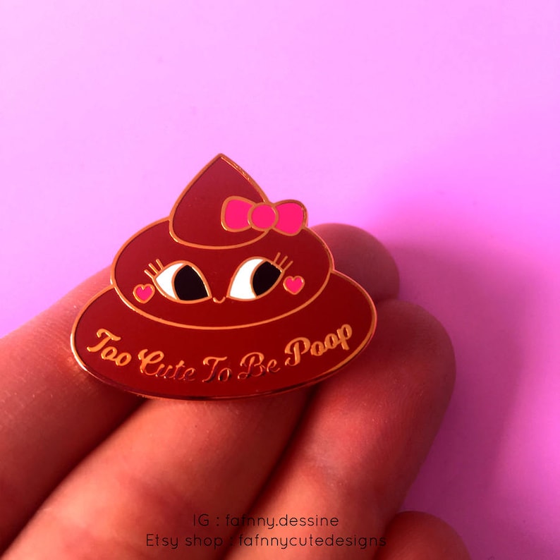Cute Poop Enamel Pin Cute Pin Pin Mignon Pin Crotte Pin - Etsy