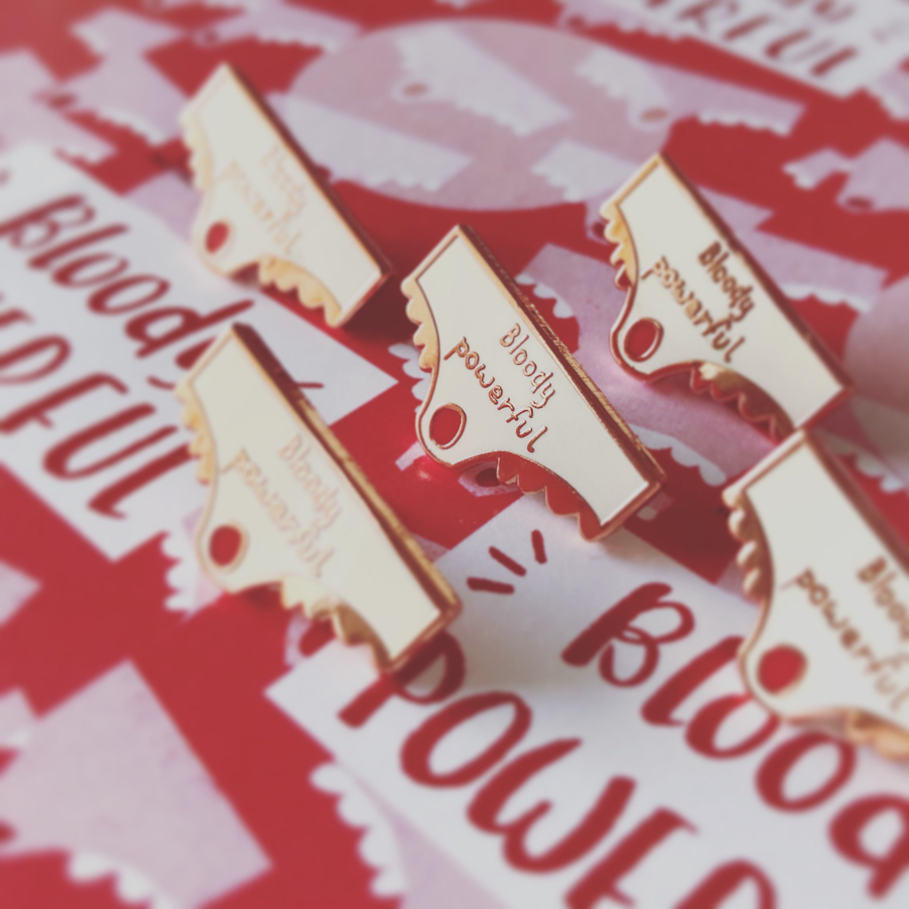 Bloody Powerful Enamel Pin Feminist Enamel Pin Panty Pin - Etsy