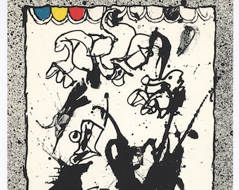 Pierre Alechinsky Original Lithograph in Color Hand Signed & Numbered L ...