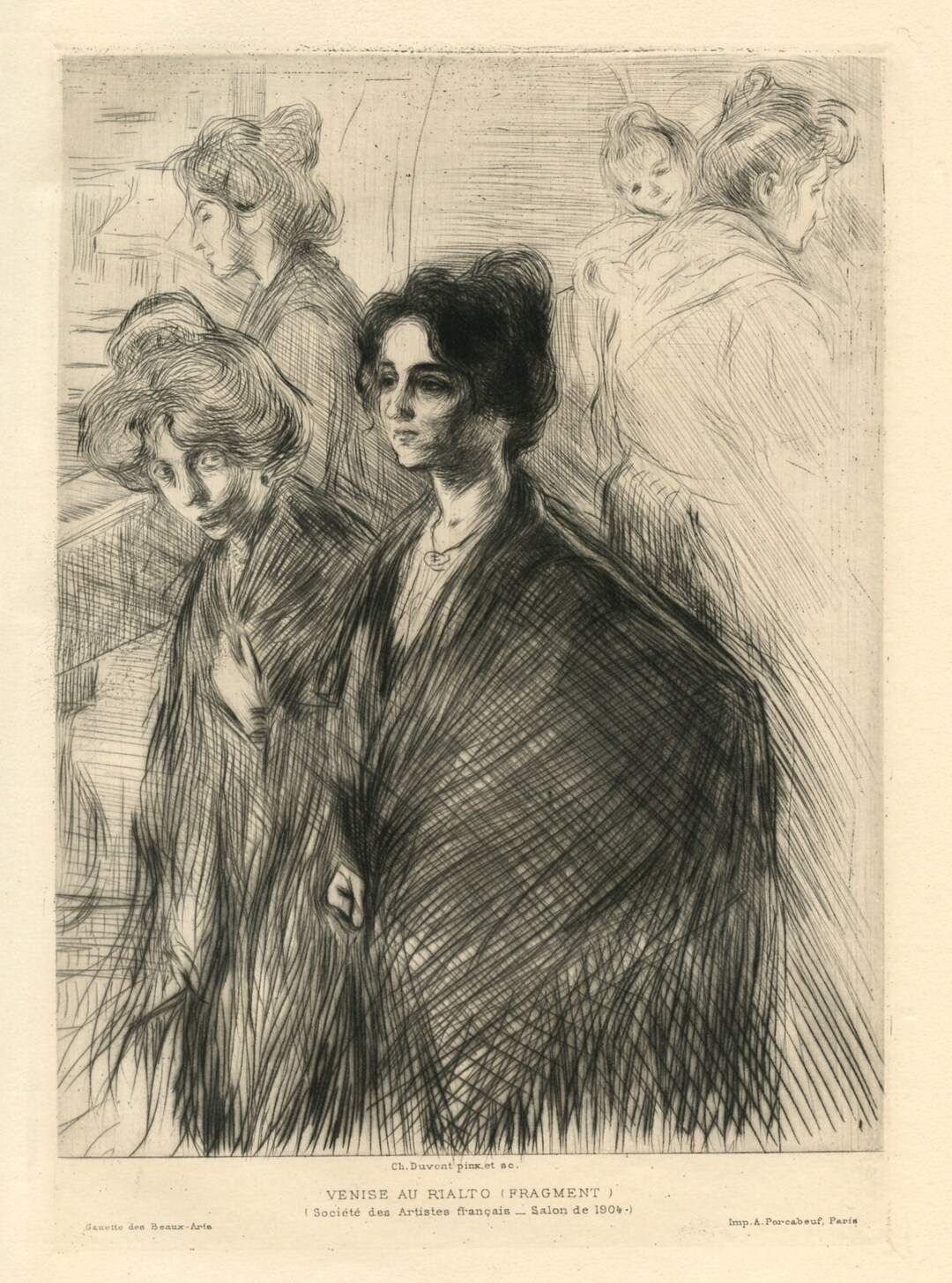 Charles Duvent "venise Au Rialto" Original Etching - Etsy