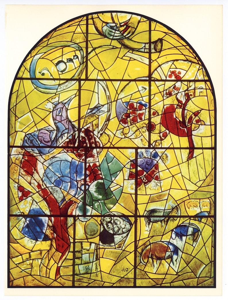 Marc Chagall "tribe of Joseph" Jerusalem Windows - Etsy