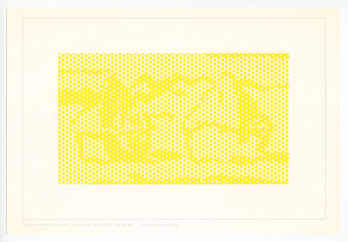 Roy Lichtenstein haystack 1 Lithograph - Etsy