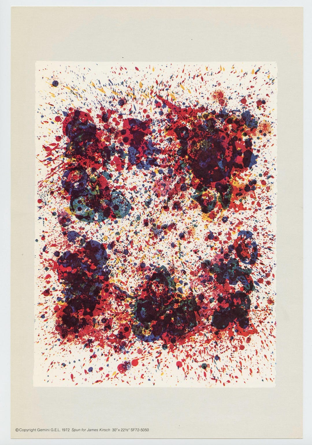 Sam Francis "spun for James Kirsch" 1972 - Etsy