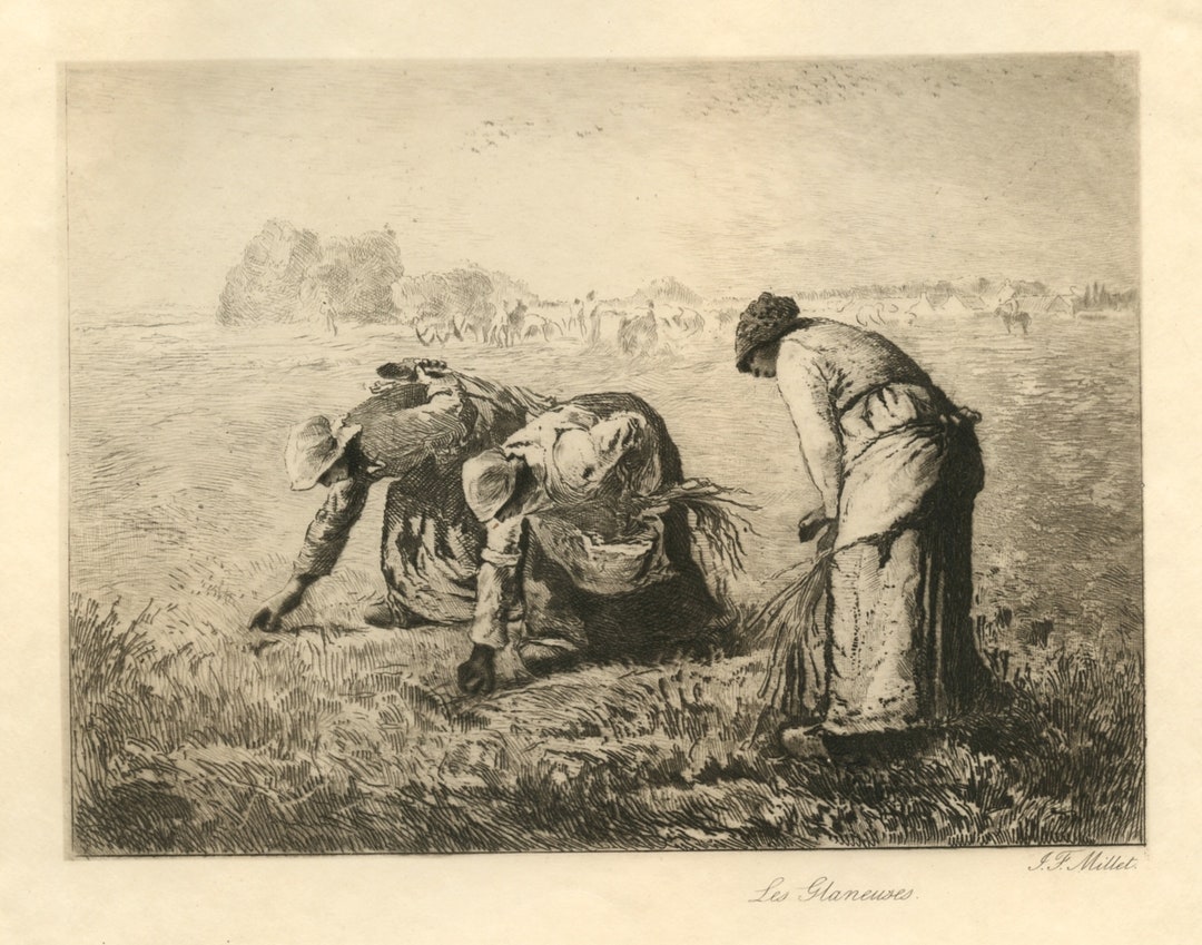 Jean-francois Millet Etching "les Glaneuses" the Gleaners - Etsy