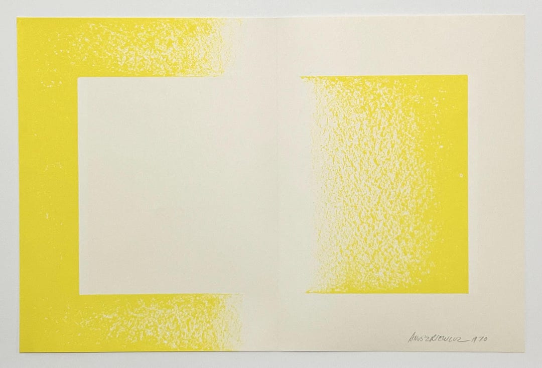 Richard Anuszkiewicz Original Lithograph "yellow Reversed" - Etsy