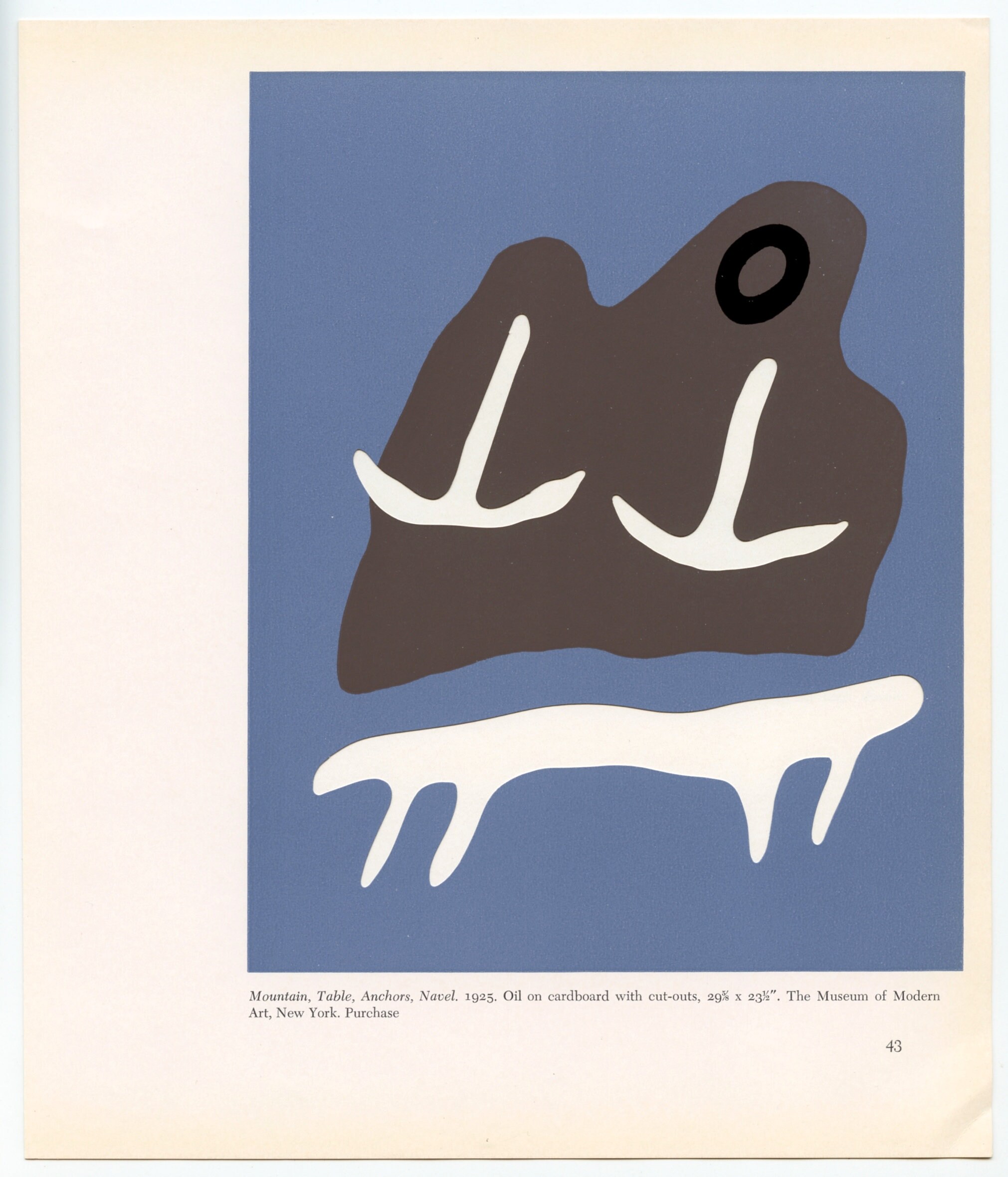 Jean Hans Arp Serigraph With Cut-outs mountain, Table, Anchors, Navel ...