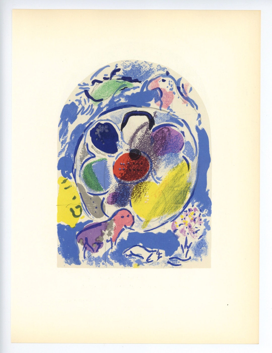 Marc Chagall "tribe of Benjamin" Jerusalem Windows Lithograph - Etsy