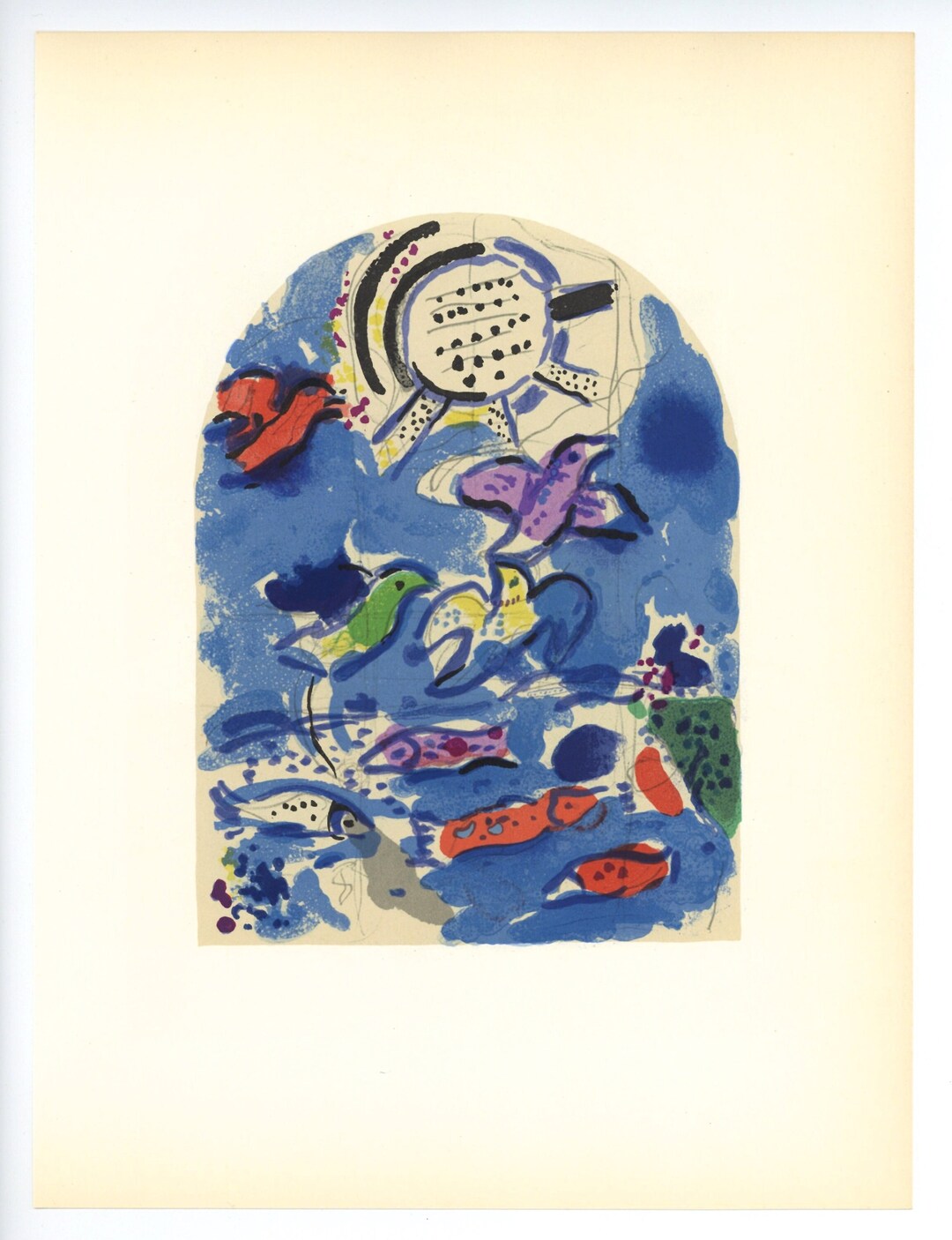 Marc Chagall "tribe of Reuben" Jerusalem Windows Lithograph - Etsy