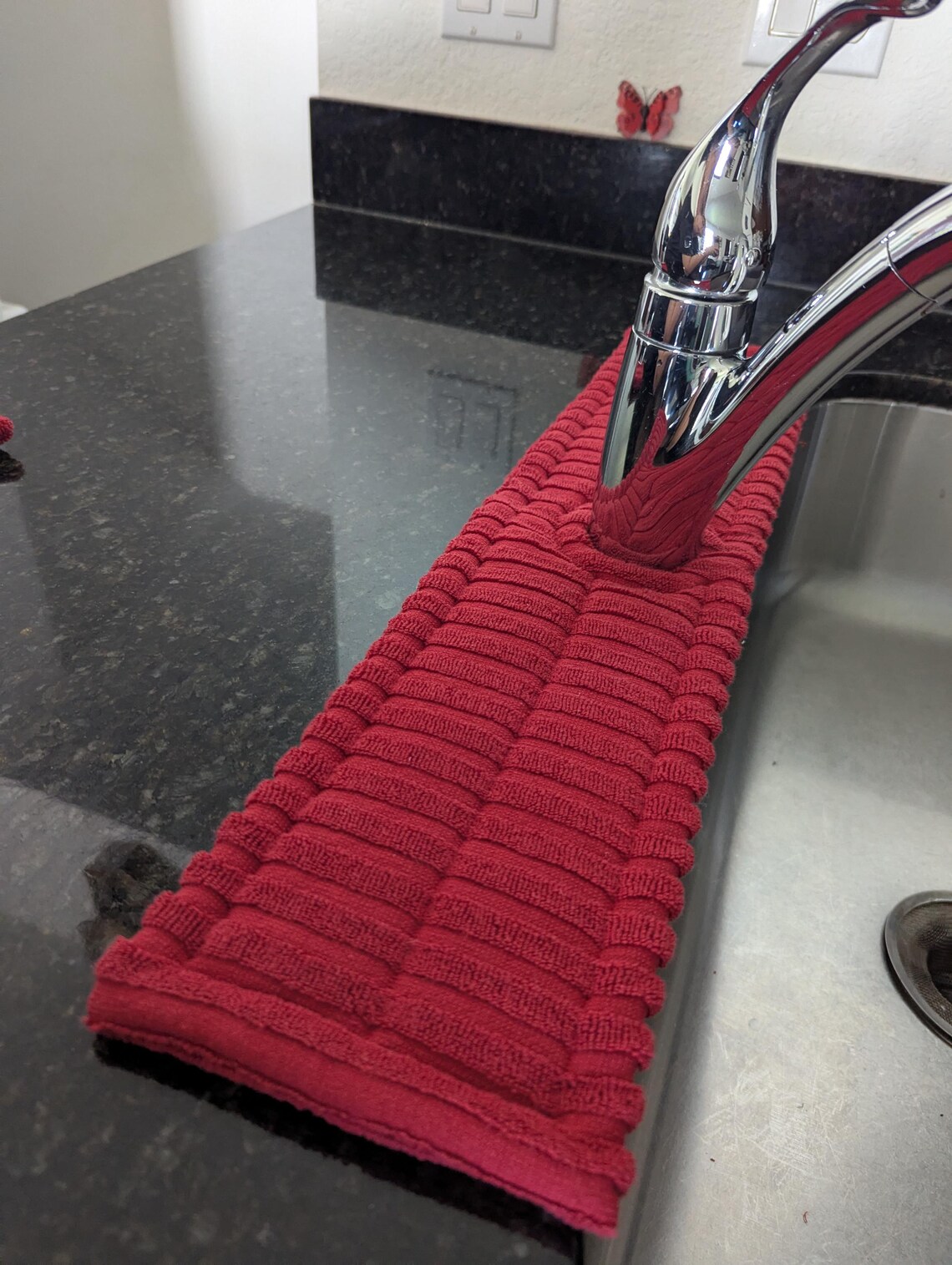 Drip Catcher/sink Drying/splash Mat - Red Wine - Long and Square - Home ...