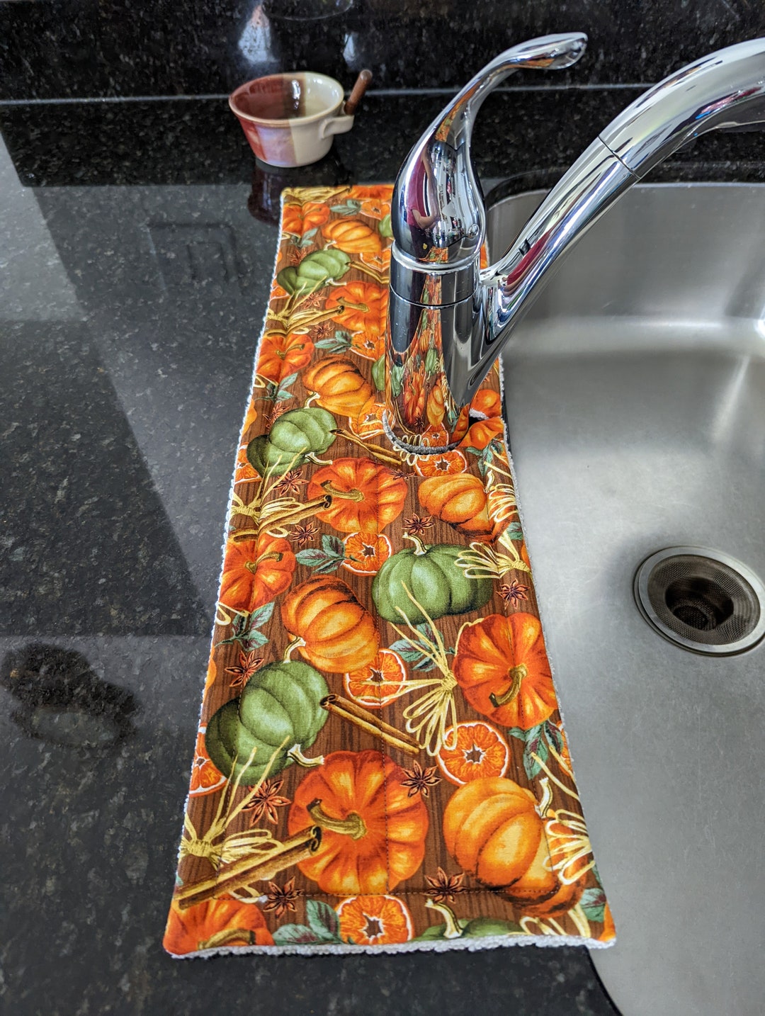 Drip Catcher/sink Drying/splash Mat - Fall - Pumpkin Spicel Pattern ...