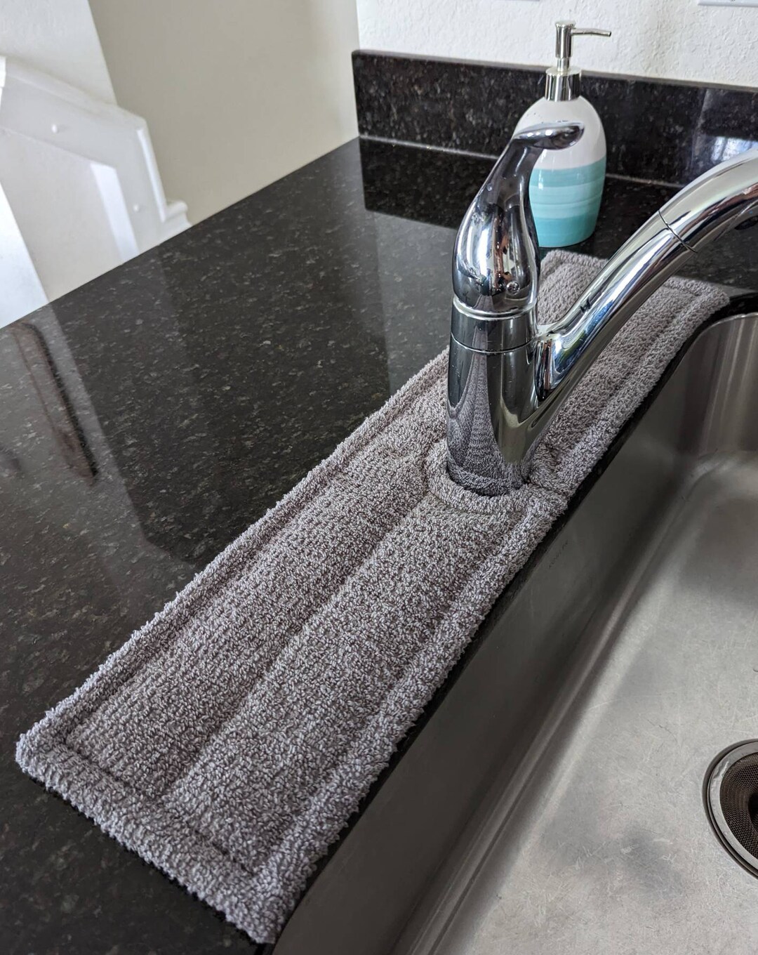 Drip Catcher/sink Drying/splash Mat - Long - 2 Colors - Gray and Tan ...