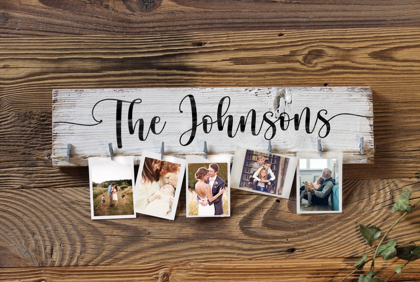 Photo Holder Sign . Twine Card Hanger . Custom Brag Board. Farmhouse ...