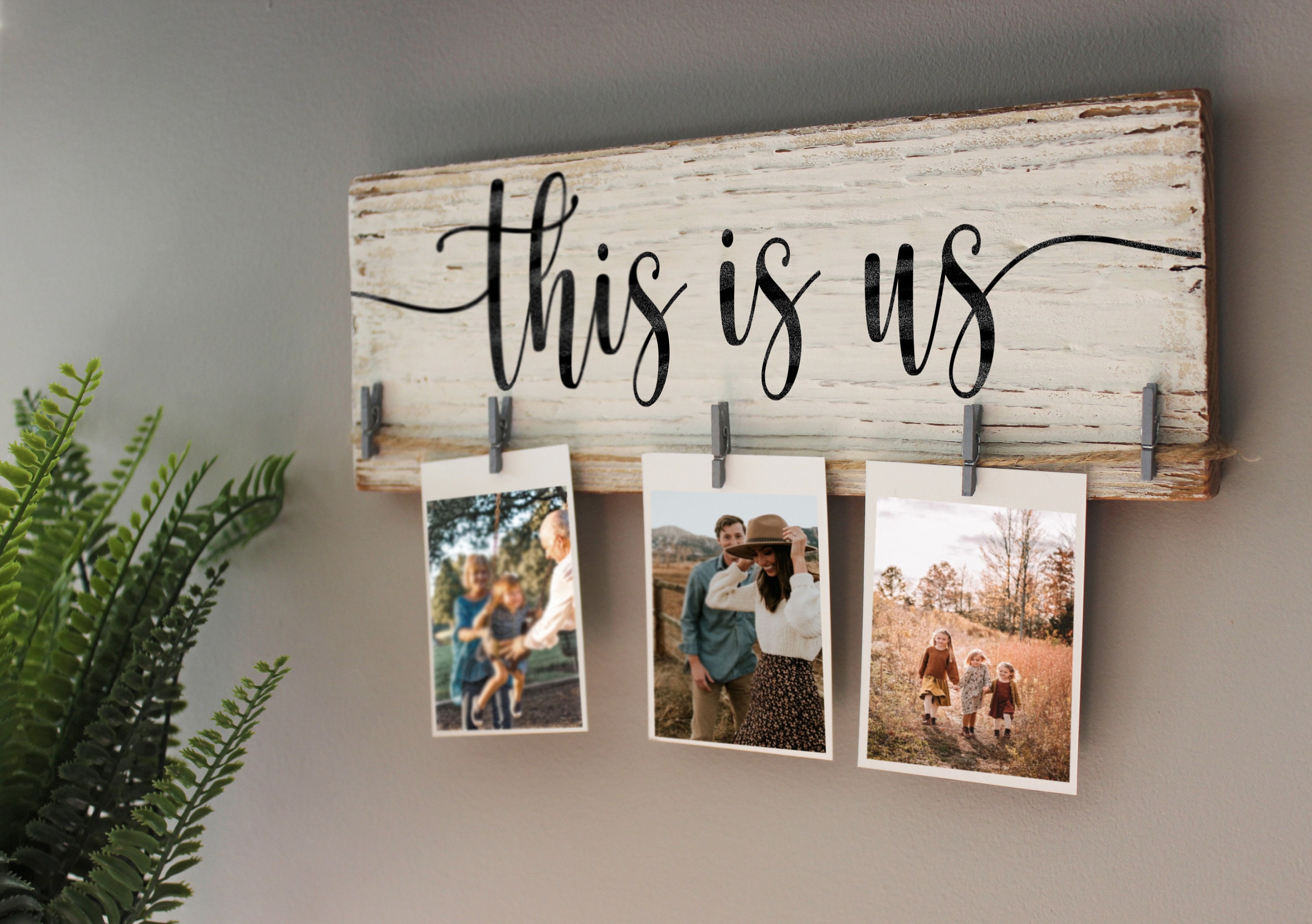 Photo Holder Sign . Twine Card Hanger . Custom Brag Board. Farmhouse ...