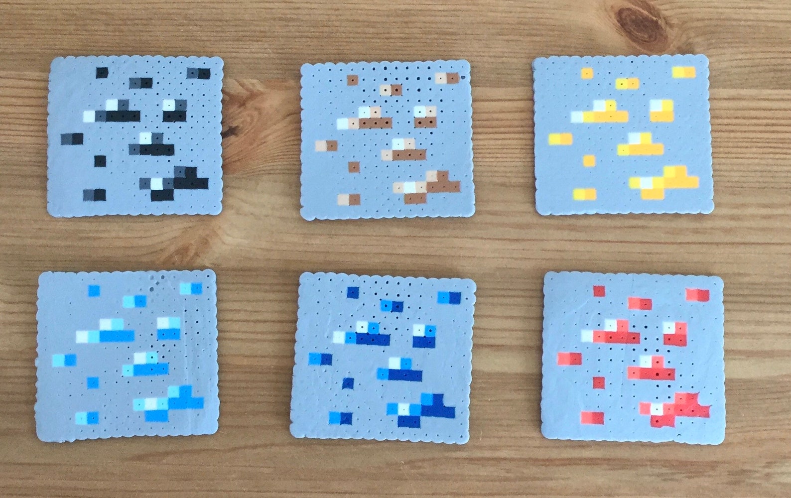 Minecraft Minecraft Inspired Perler Bead Sprites Sets Creeper Enderman Diamond Armor Iron Sword