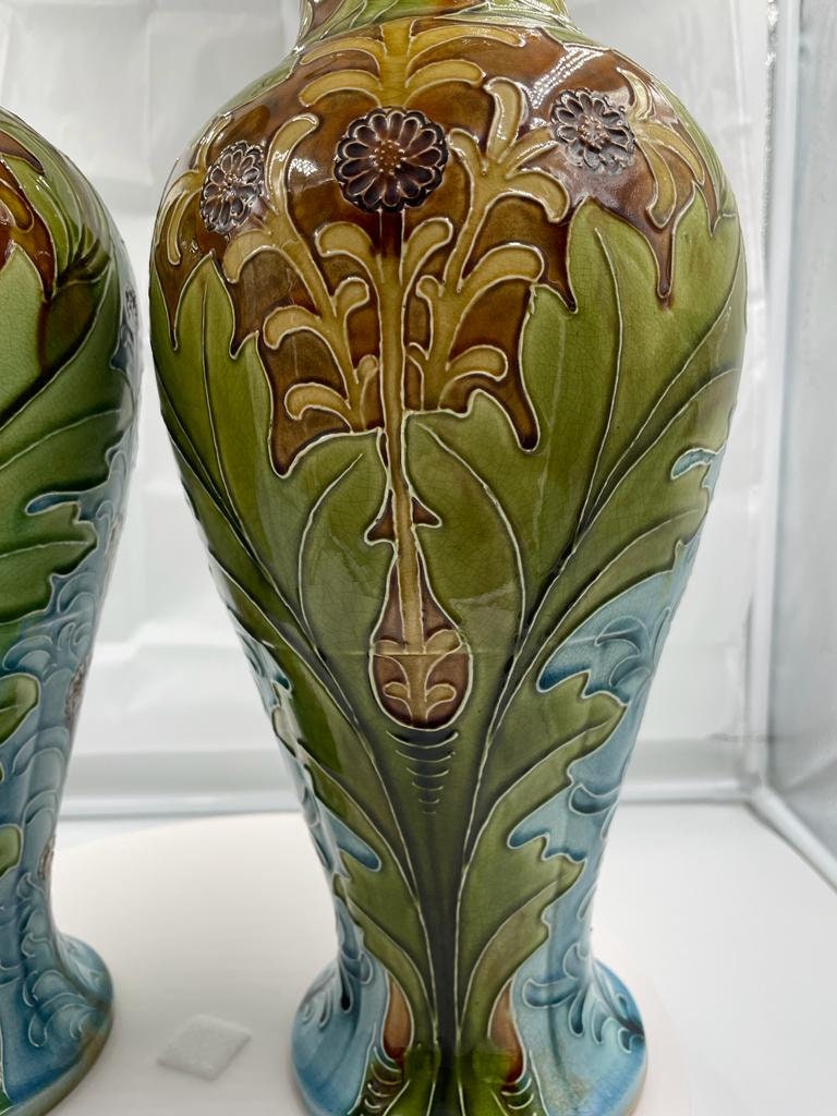 19th Century PAIR of WEDGWOOD Decorated Majolica Vases Designed by ...