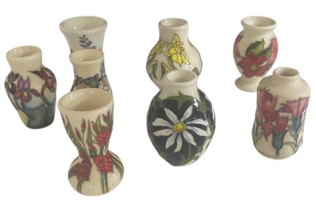 Set of MOORCROFT Miniature Floral Months of the Year Vases 2018 - Etsy