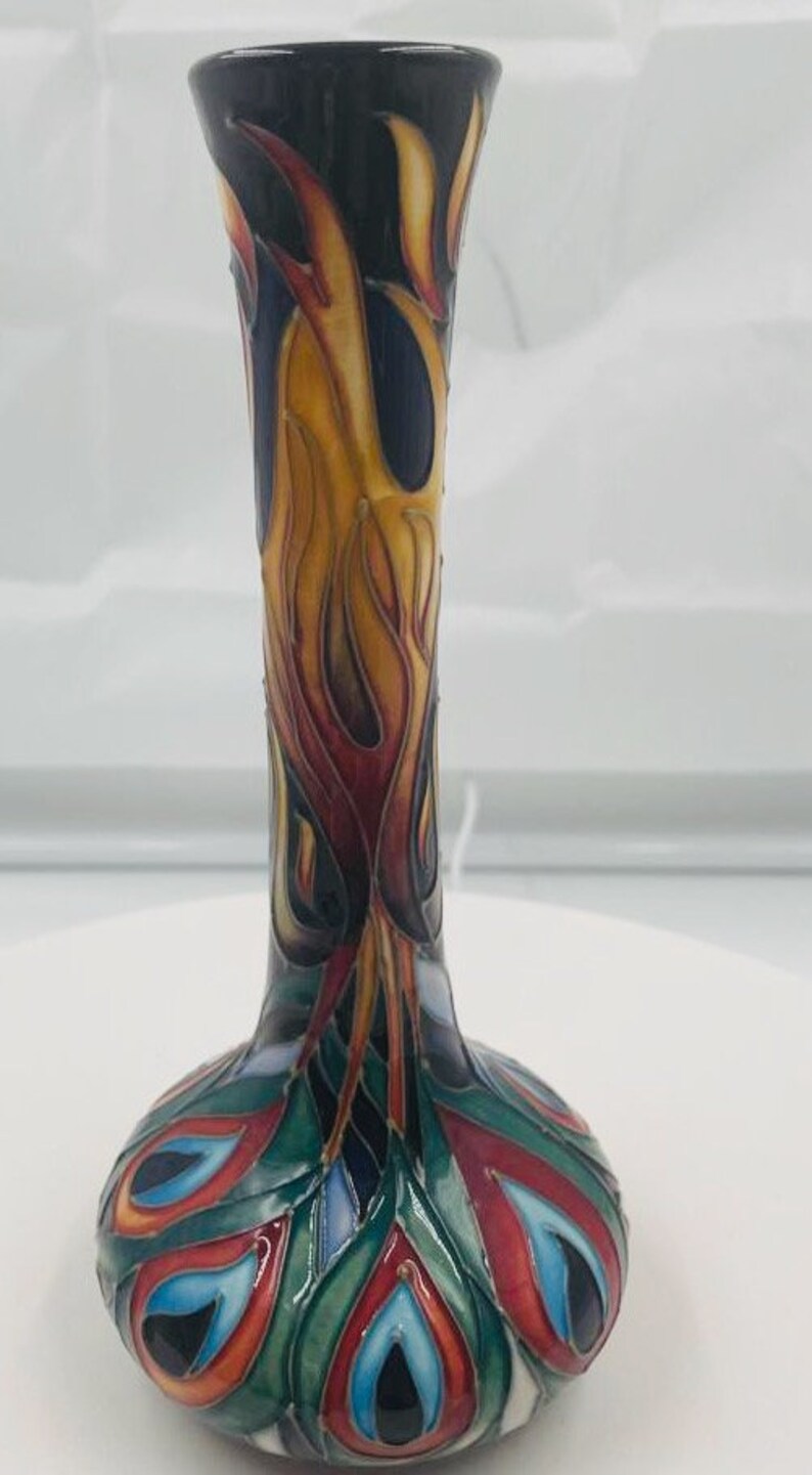 MOORCROFT Art Pottery Flames of the Phoenix Pattern by Rachel Bishop ...