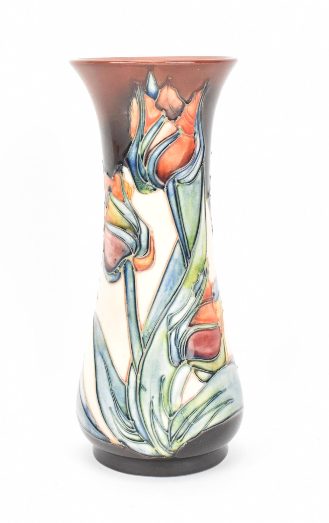 REFINED Art Nouveau Style MOORCROFT POTTERY Vase Designed by Sally ...