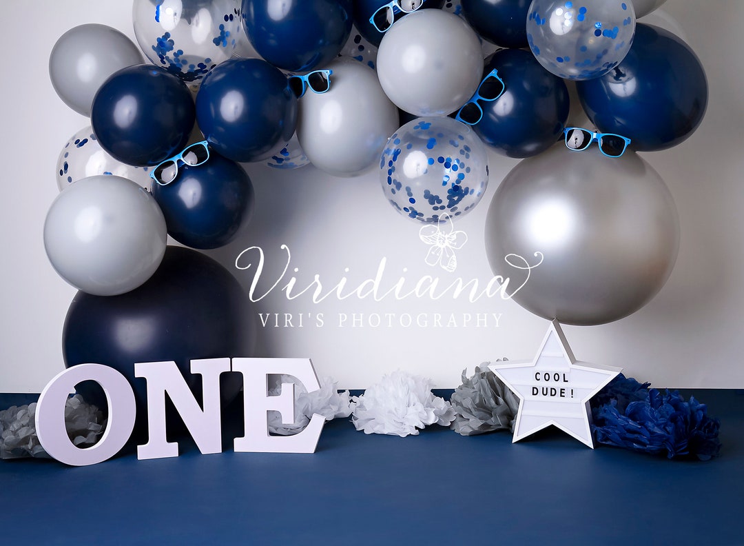 Photography Digital Backdrop, One Year Digital Backdrop for Boy, Cake ...