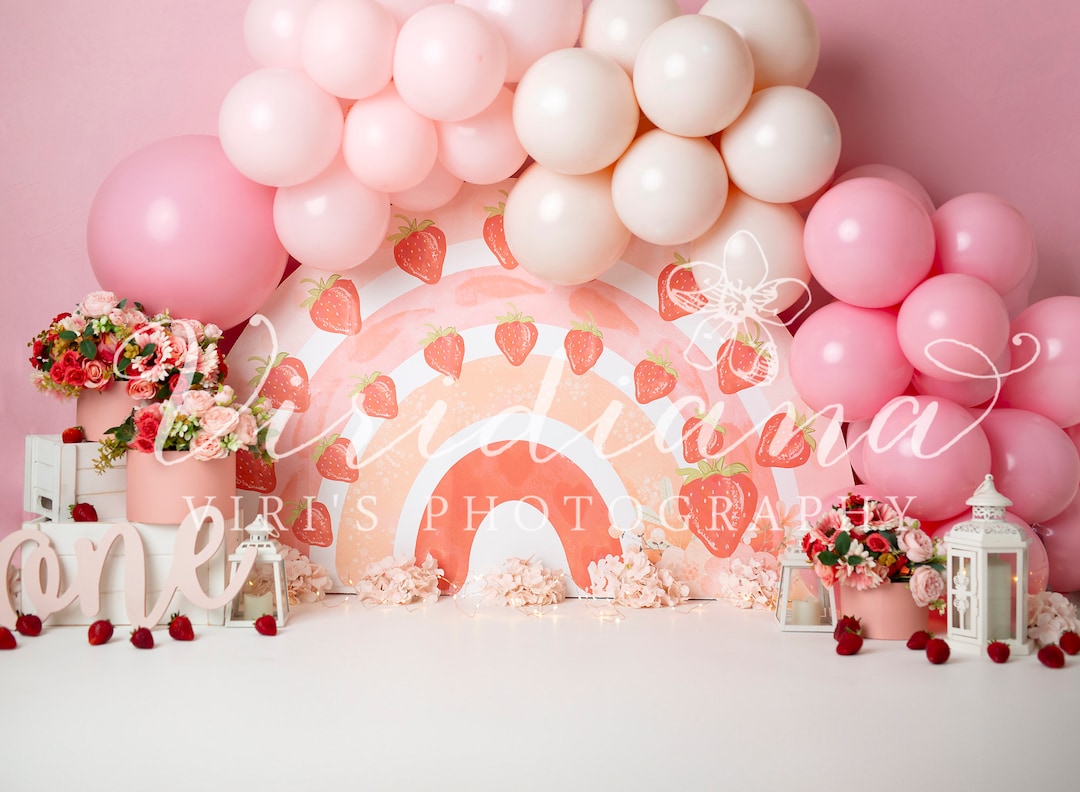 Berry Sweet, One Sweet, Digital Backdrop, One Year Digital Backdrop for ...