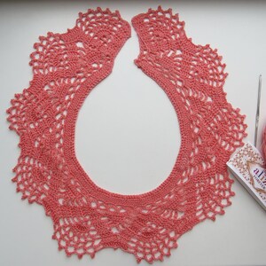 Pink Lace Collar Peter Pan Detachable Collar Crochet Neck Accessory - Etsy