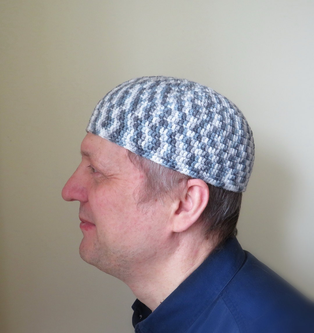 Hand Knit Kufi Muslim Hat Men's Crochet Beanie Skull Cap Boho Retro - Etsy