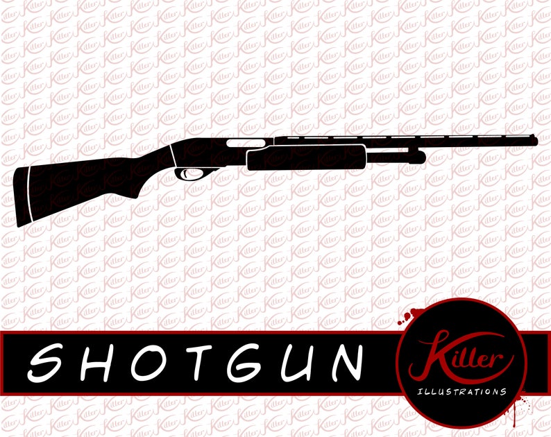 Shotgun Vector | Gun Clip Art | Firearm | Cut File| Instant Digital ...