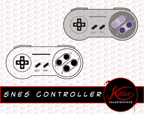 SNES Controller Vector Clip Art Cut File Instant Digital - Etsy New Zealand