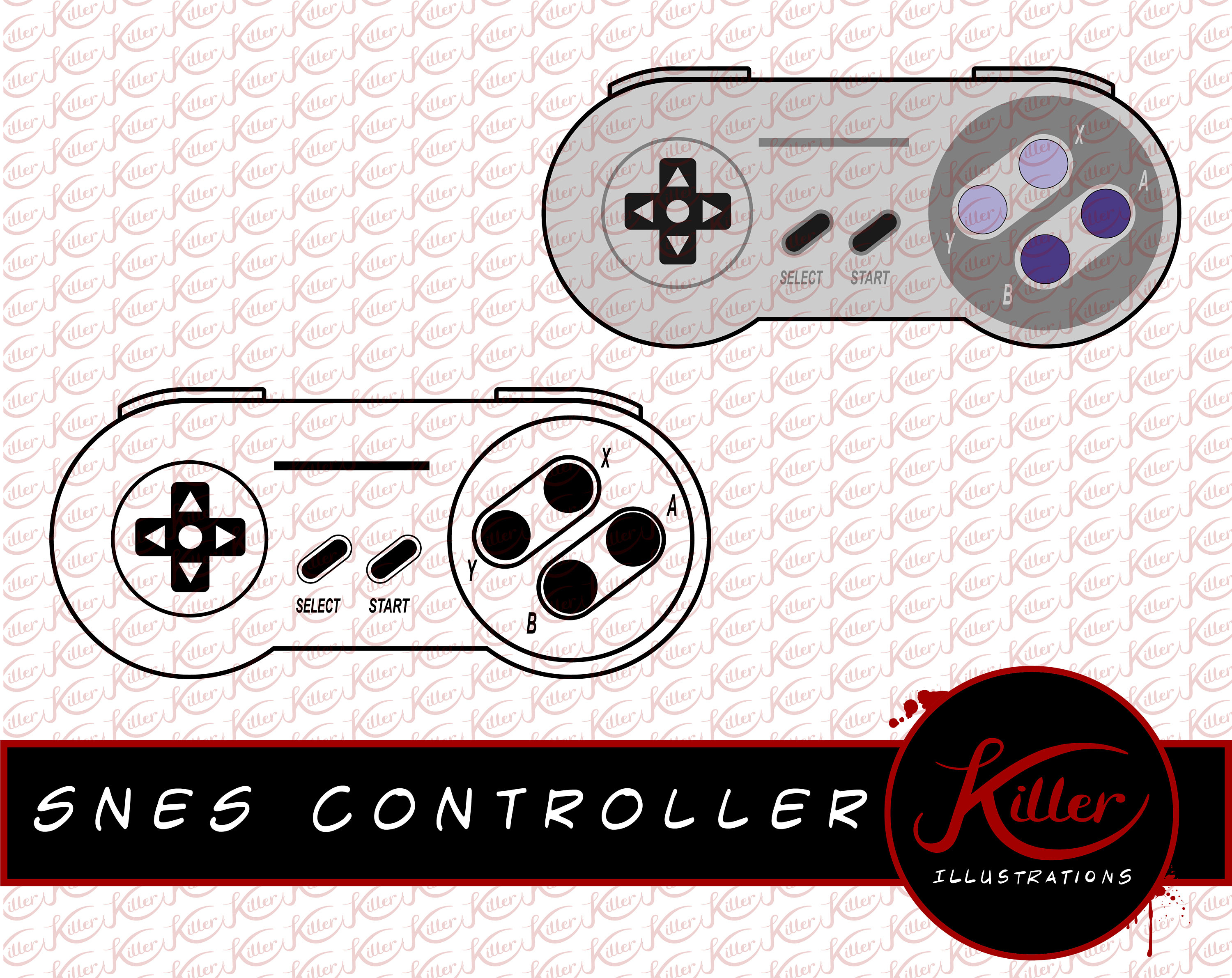 Snes Controller Vector
