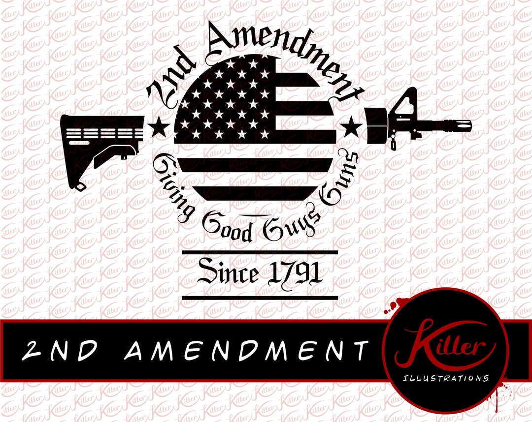 2nd Amendment AR-15 Vector | Gun Rights T-shirt Design | Cut File ...