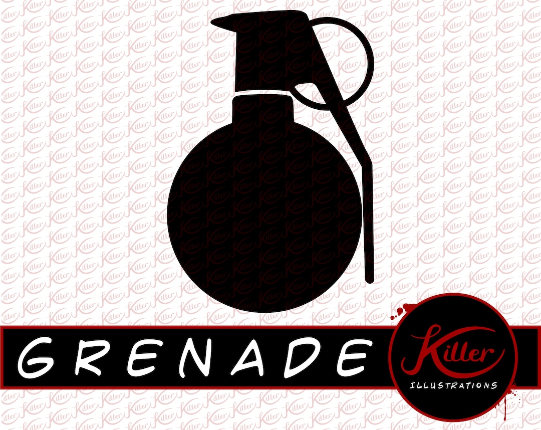 Grenade Vector Explosive Clip Art War Cut File Instant Digital Download ...