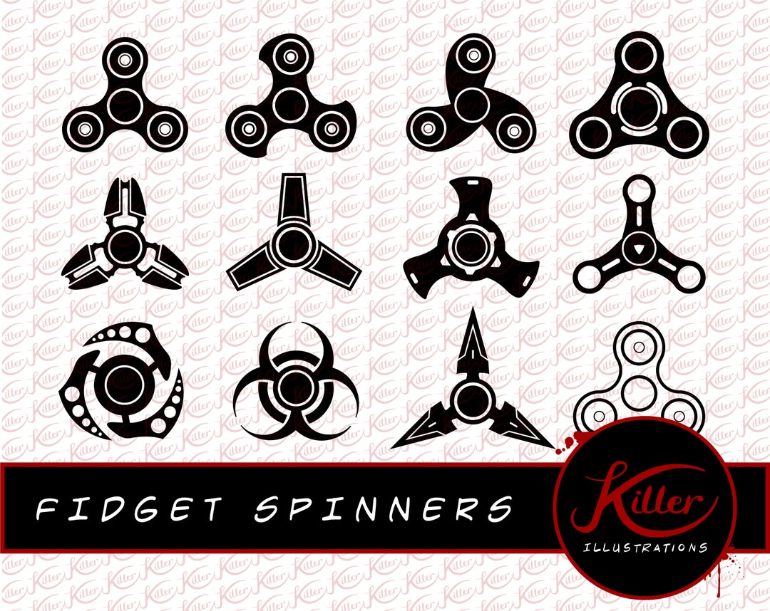 Fidget Spinner Vector 12 PACK | Clip Art | Cut File| Instant Digital ...