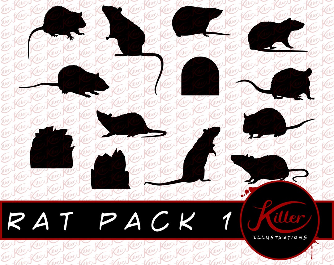 RATS- 10 Pack Vector | ANIMAL Clip Art | Cut File| Instant Digital ...