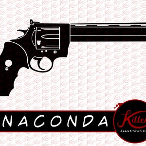 44 Magnum Gun Vector | Clip Art | Firearm | Cut File| Instant Digital ...