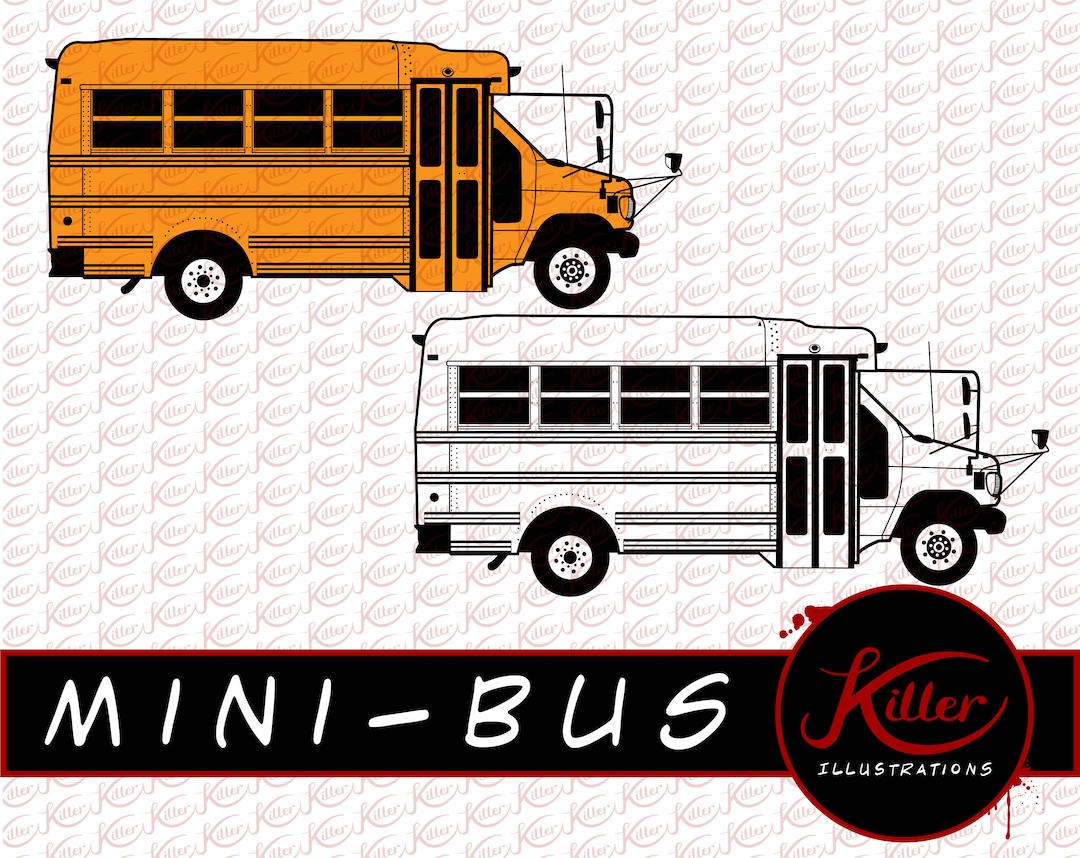 Mini School Bus Vector | SKOOLIE Clip Art | Cut File| Instant Digital ...