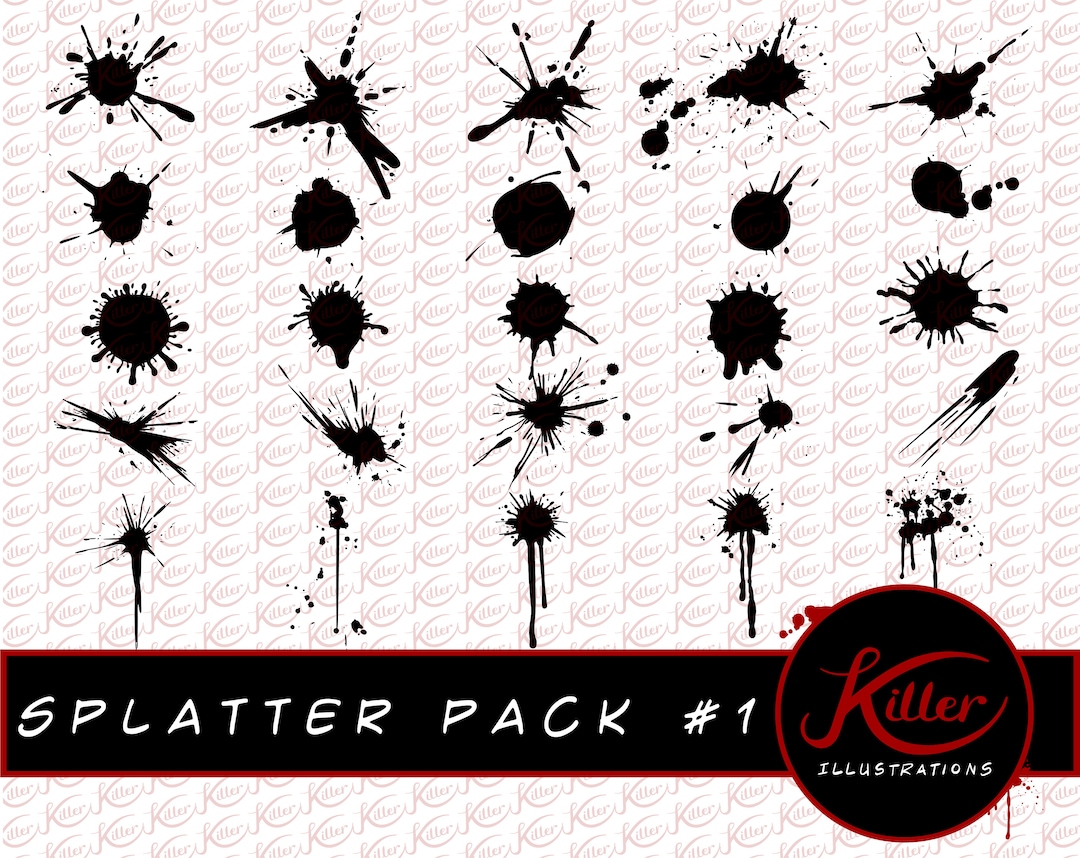 Splatter Vector - 25 Pack | Clip Art | Cut File| Instant Digital ...