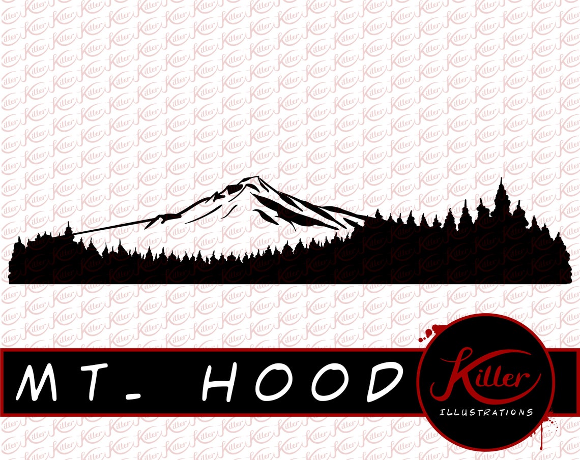Mountain Vector Mt Hood Clip Art Oregon Cut File Instant - Etsy