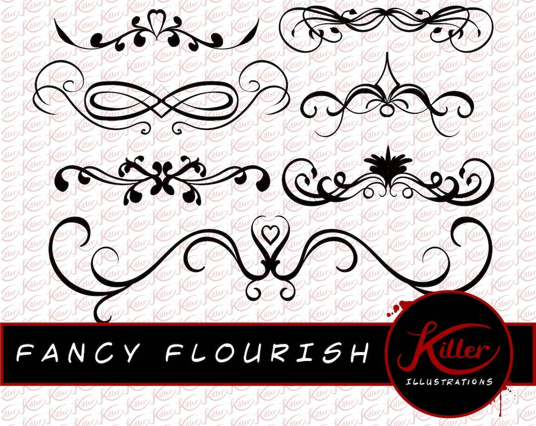 Wedding Invitation Flourish Vector – Decorative Clip Art (digital ...