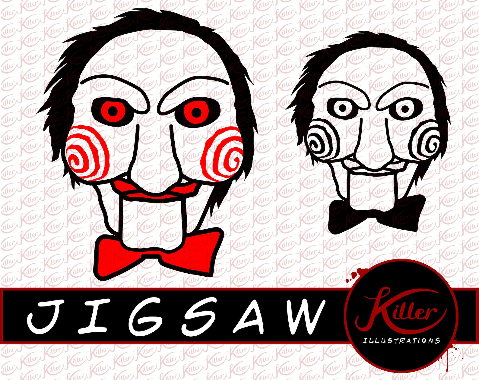 Jigsaw Vector SAW movie Clip Art Cut File Instant Digital | Etsy