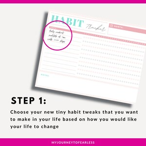 The Tiny Habit Tracker | Printable | Goal Setting | US Letter - Etsy UK