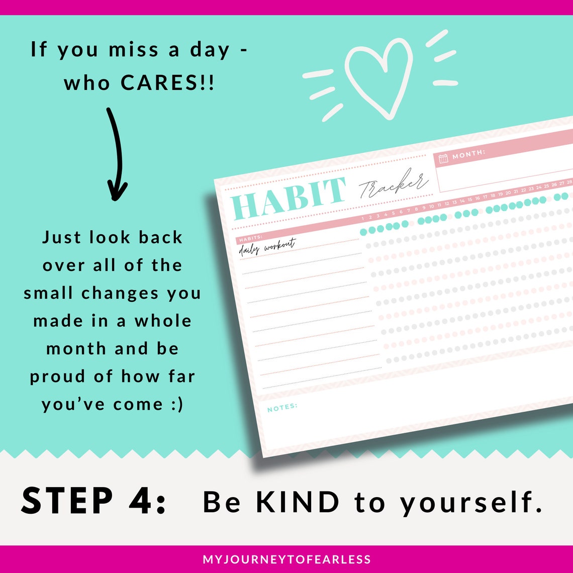 The Tiny Habit Tracker | Printable | Goal Setting | US Letter - Etsy UK