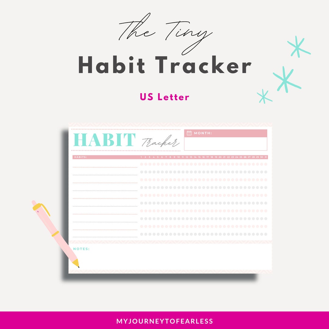 The Tiny Habit Tracker | Printable | Goal Setting | US Letter - Etsy UK