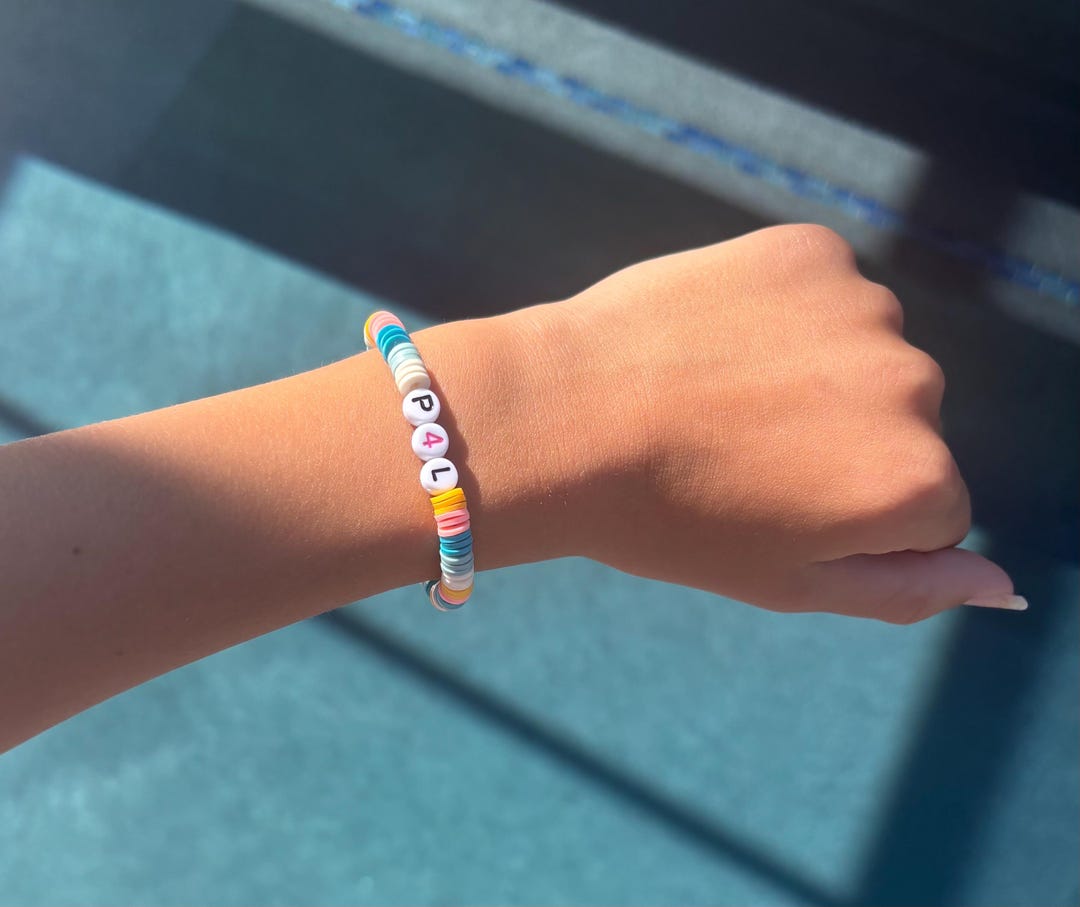 Outer Banks P4L Colorful Clay Bead Bracelet. - Etsy