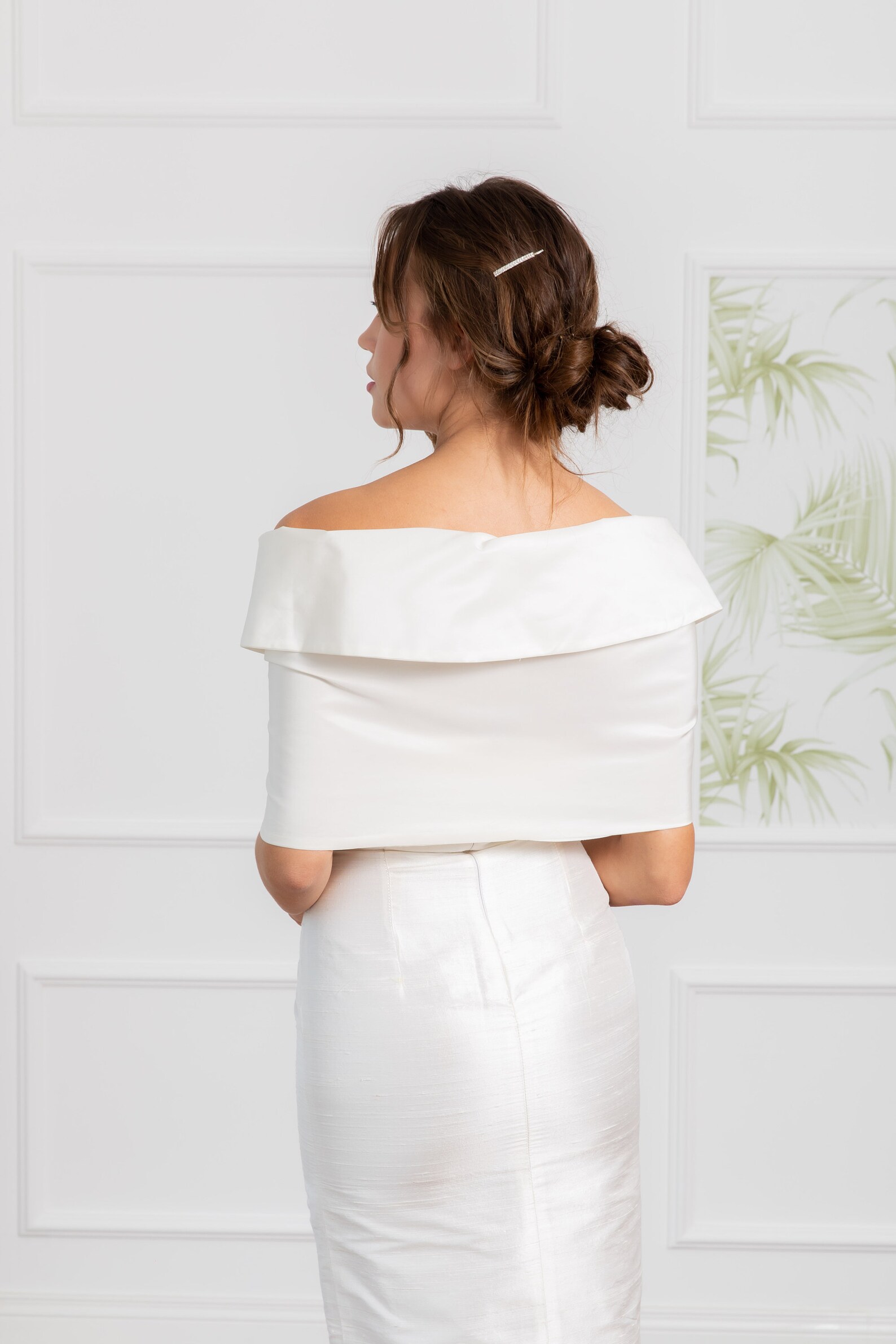 Silk Bridal Shrug for Modest Brides, Elegant Fall Wedding Bolero ...