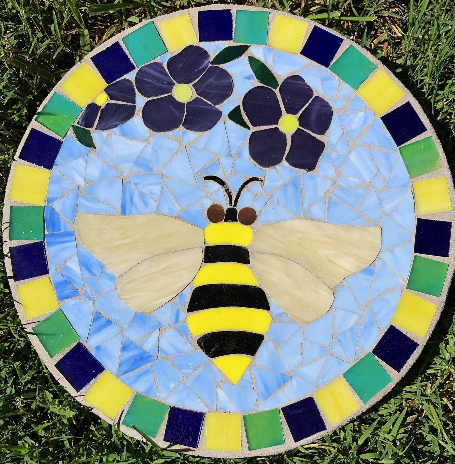 Birds and Bees Mosaic Stepping Stone - Etsy