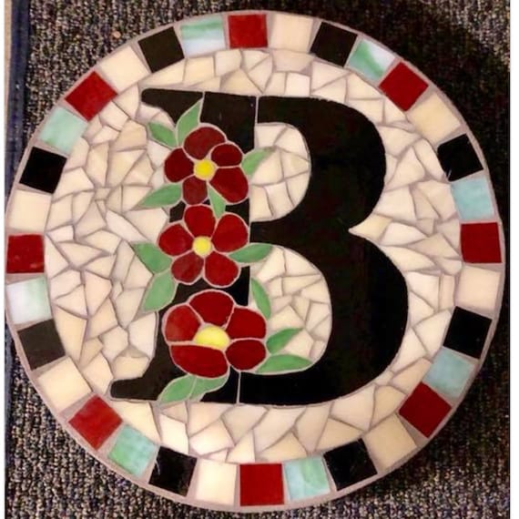 Monogram Stepping Stone Mosaic Stepping Stones - Etsy