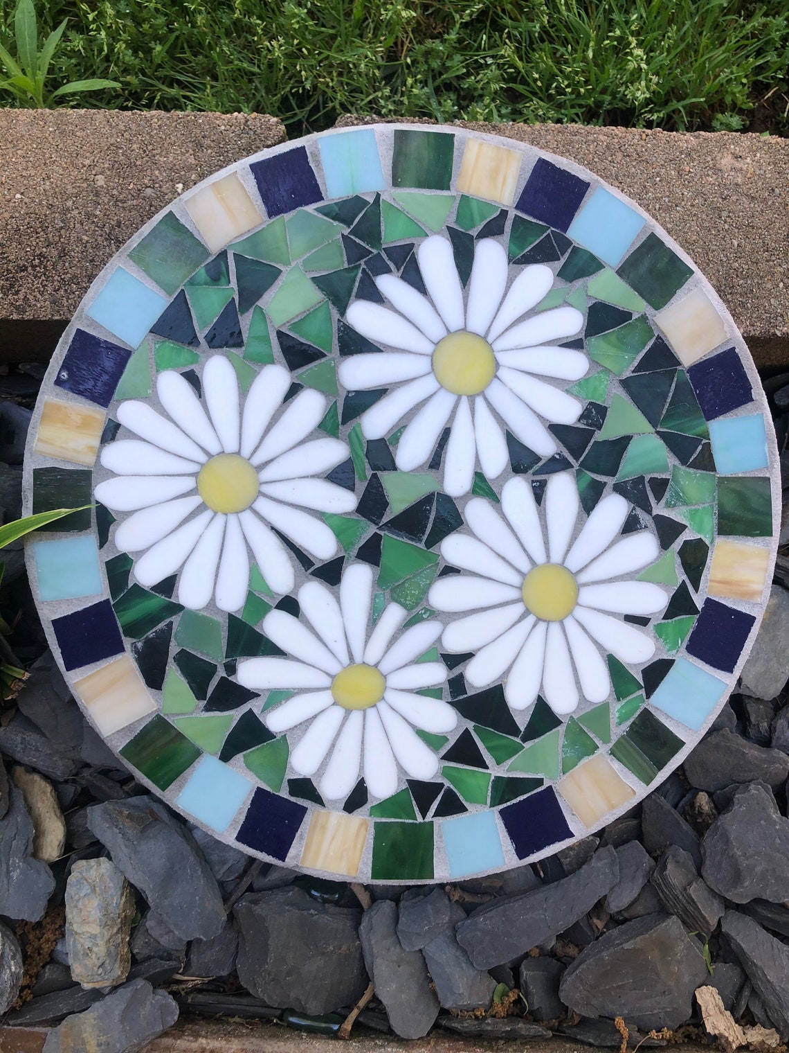 Flowers Mosaic Stepping Stone - Etsy